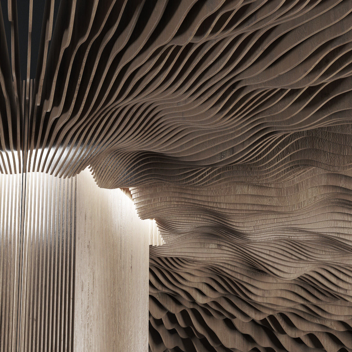 Parametric radial hall n1 3D model | CGTrader