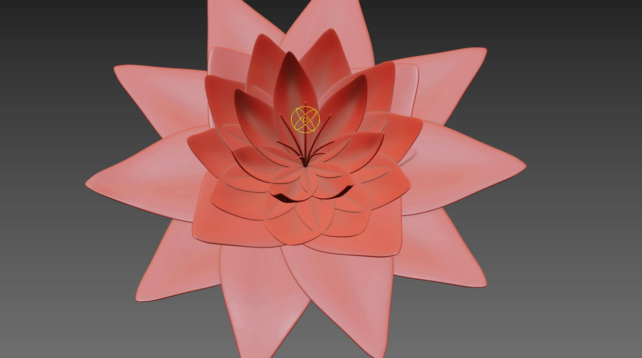 3D model Fantasy Glowing Lotus Low Poly VR / AR / low-poly | CGTrader