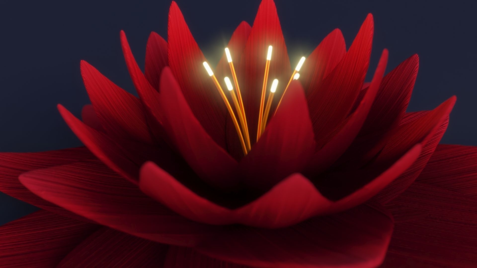 3D model Fantasy Glowing Lotus Low Poly VR / AR / low-poly | CGTrader