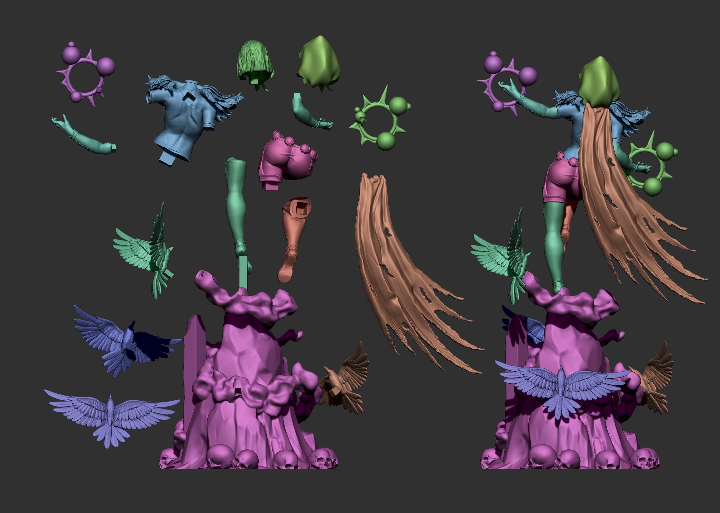 Raven DC Comics 3D model 3D printable | CGTrader