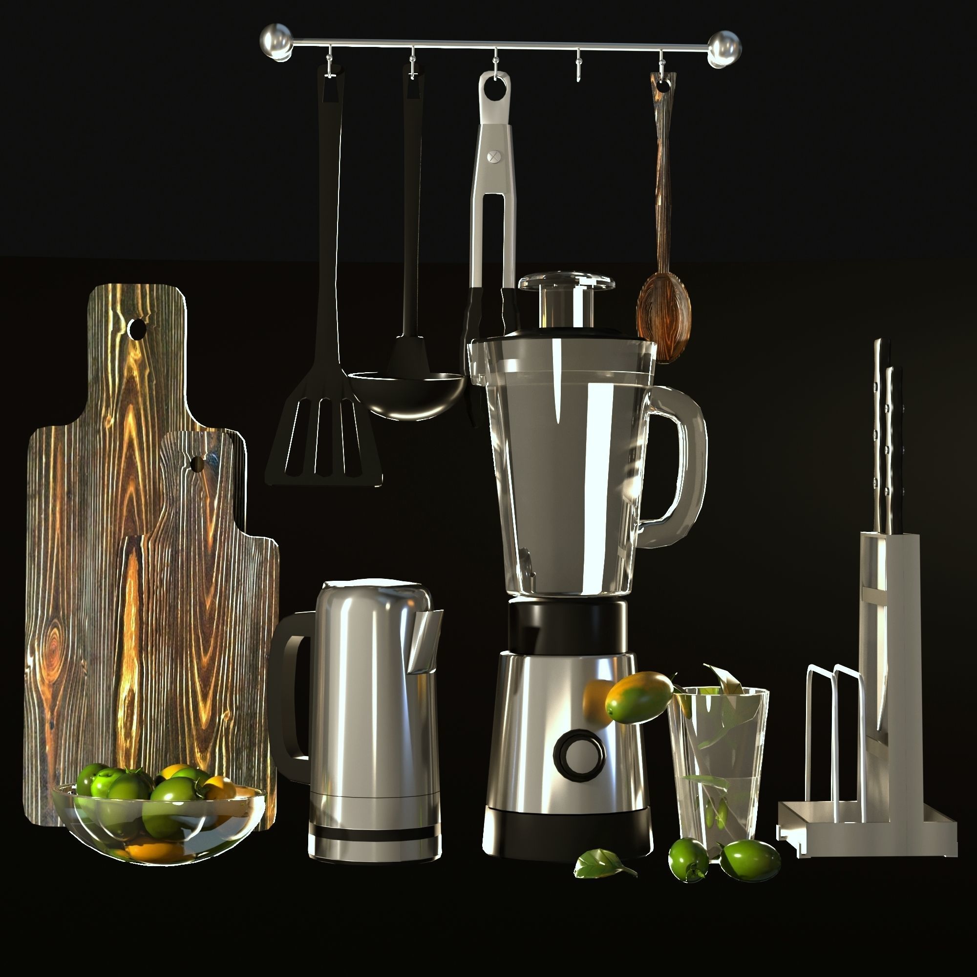 Kitchen accessories 3D model | CGTrader