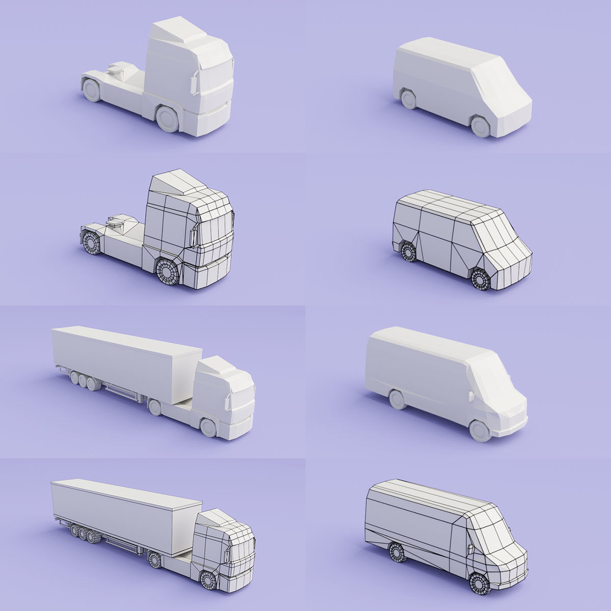 3D model Paper Trucks VR / AR / low-poly | CGTrader