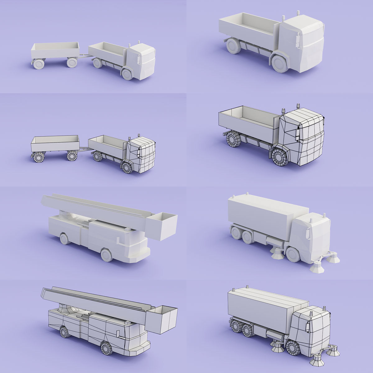3D model Paper Trucks VR / AR / low-poly | CGTrader
