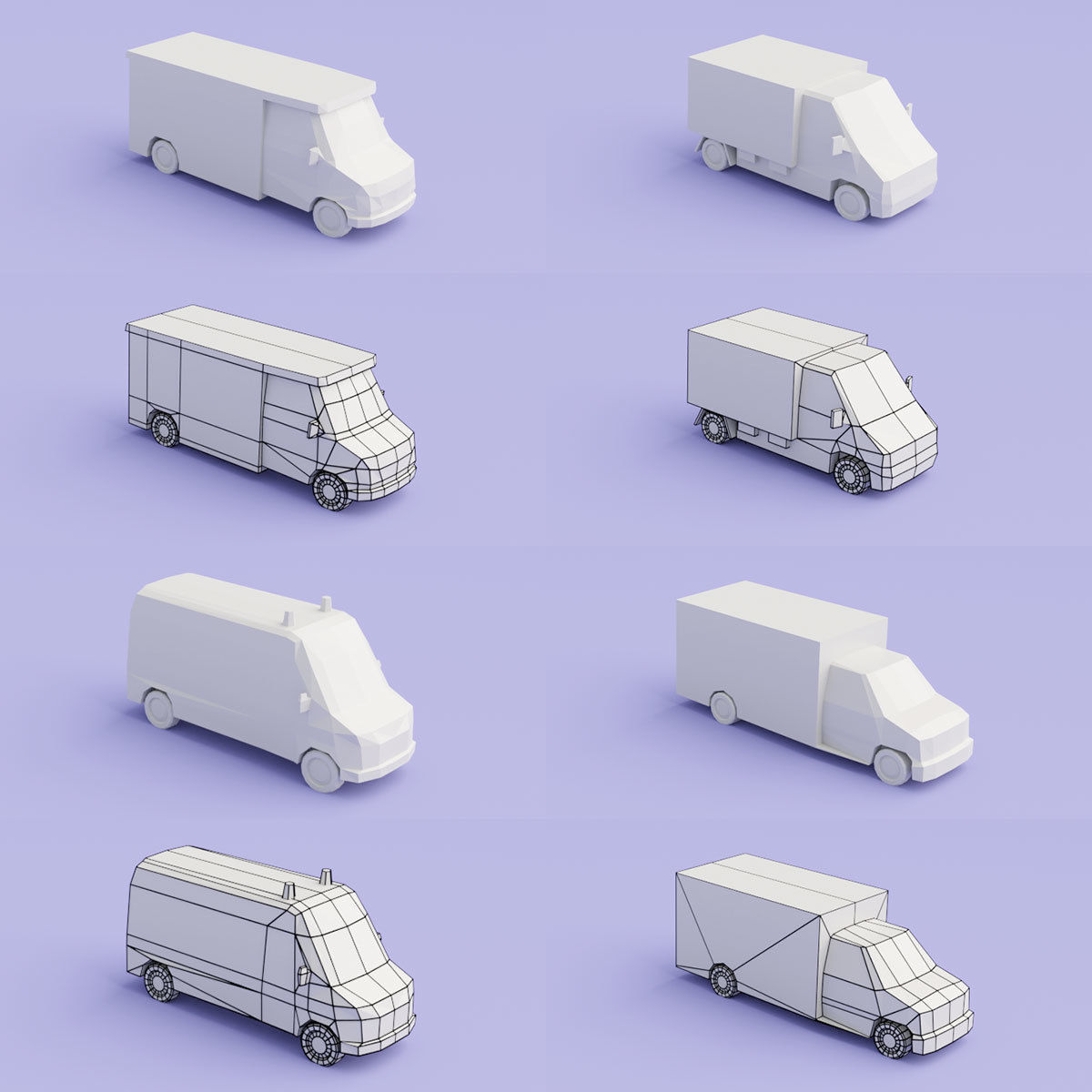 3D model Paper Trucks VR / AR / low-poly | CGTrader
