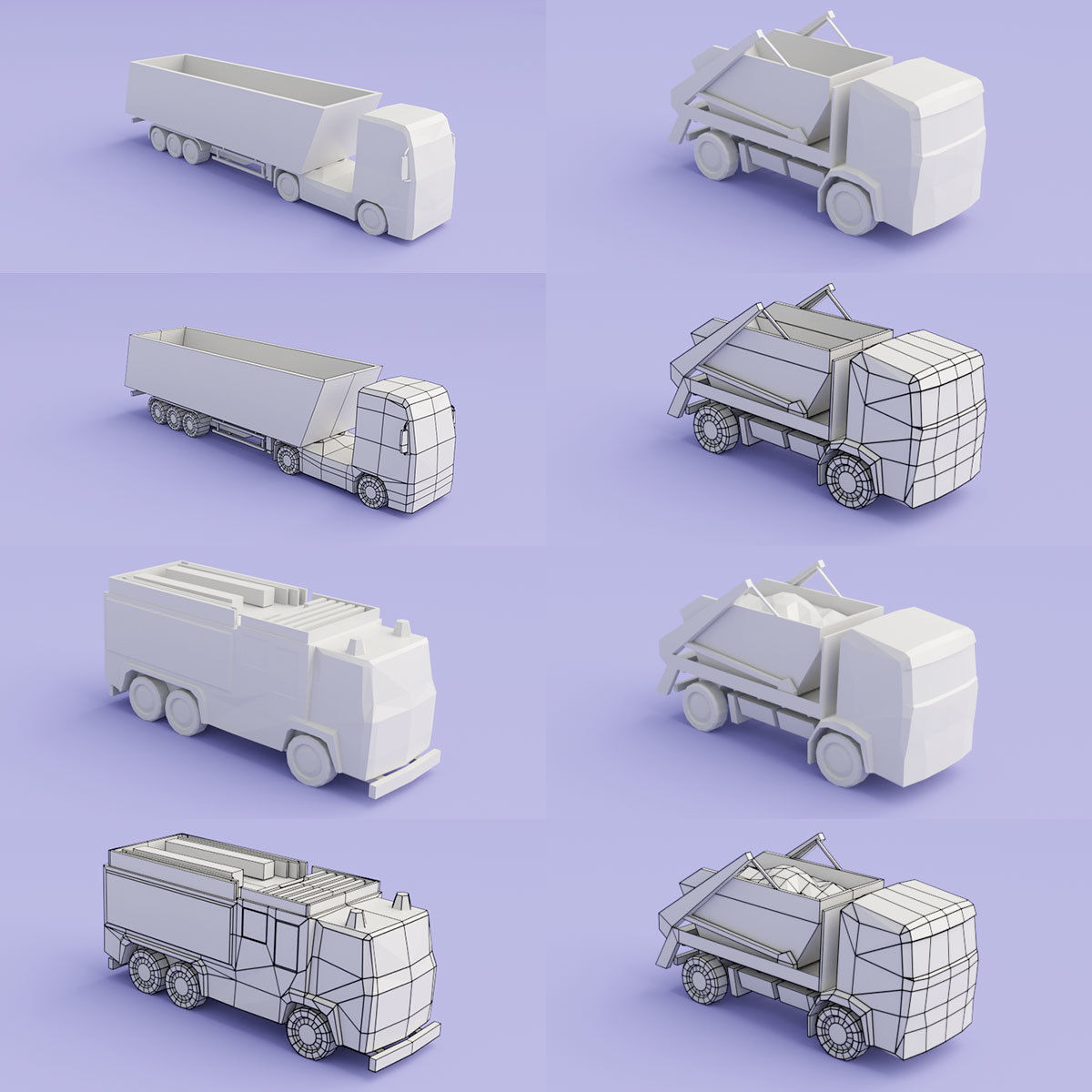 3D model Paper Trucks VR / AR / low-poly | CGTrader