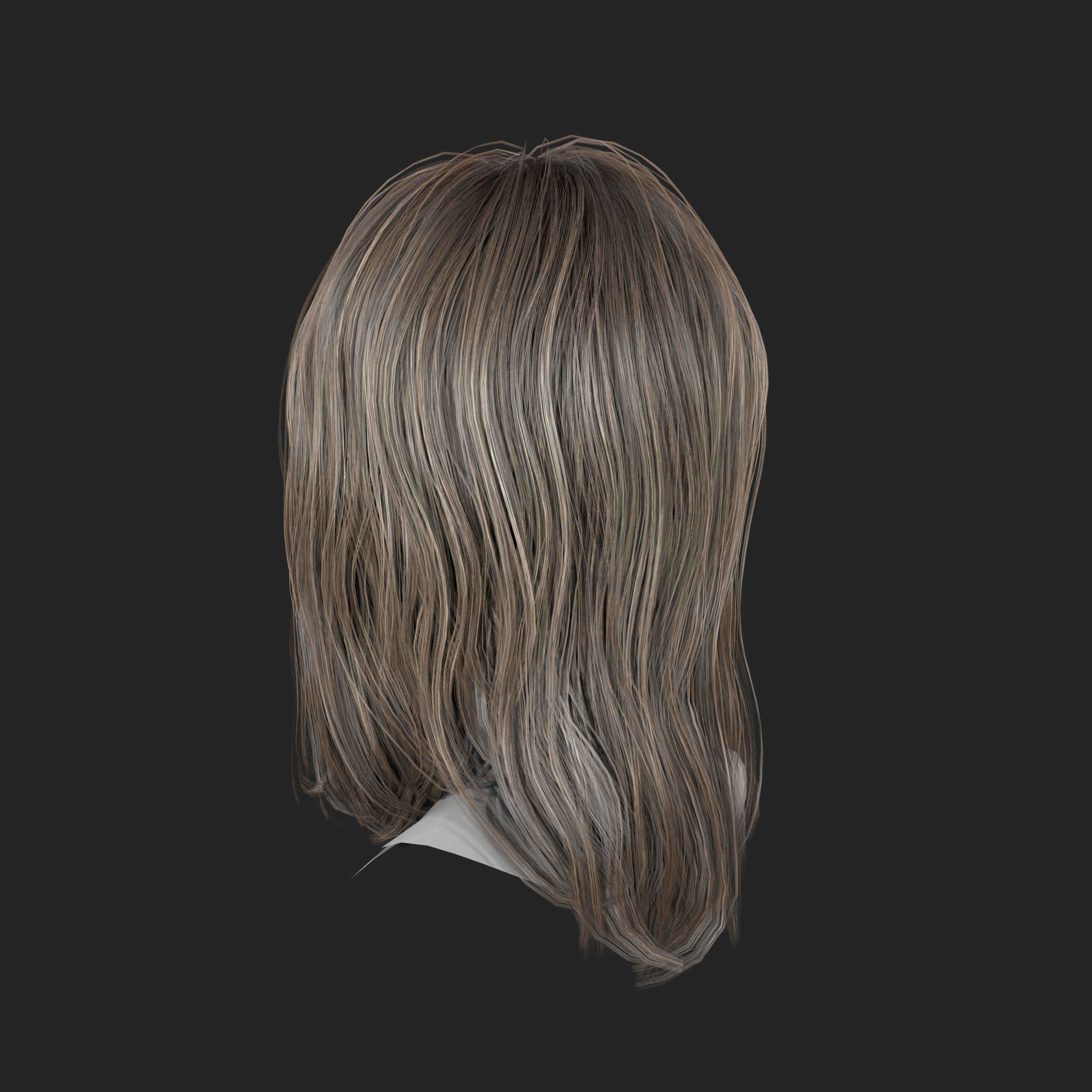 3D model Realtime Medium Length Hairstyle VR / AR / low-poly | CGTrader
