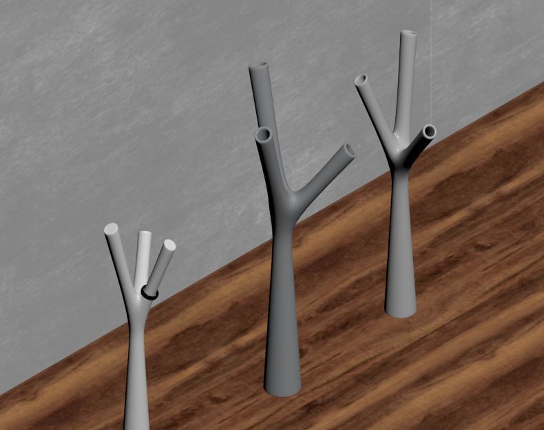 Tri Branch Home Decor 3D model | CGTrader