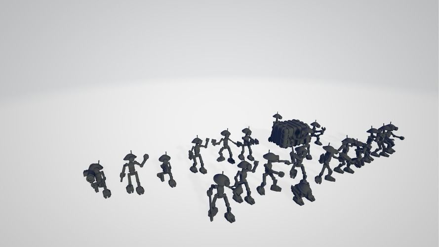Pit Droids - Pit Crew and Pit Commandos 3D model 3D printable | CGTrader
