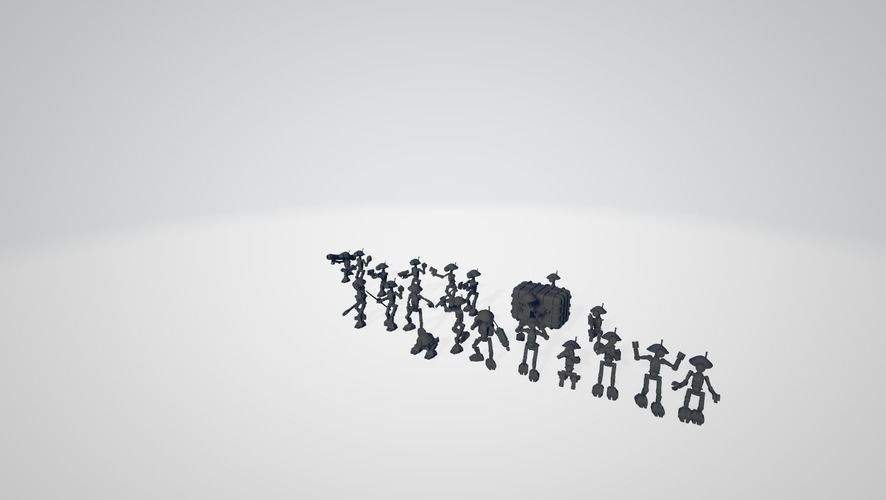 Pit Droids - Pit Crew and Pit Commandos 3D model 3D printable | CGTrader