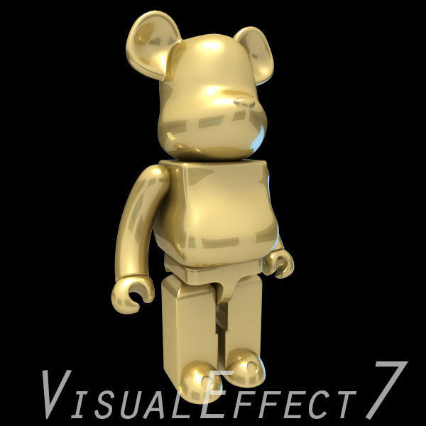Gold Bear Brick 3D model | CGTrader
