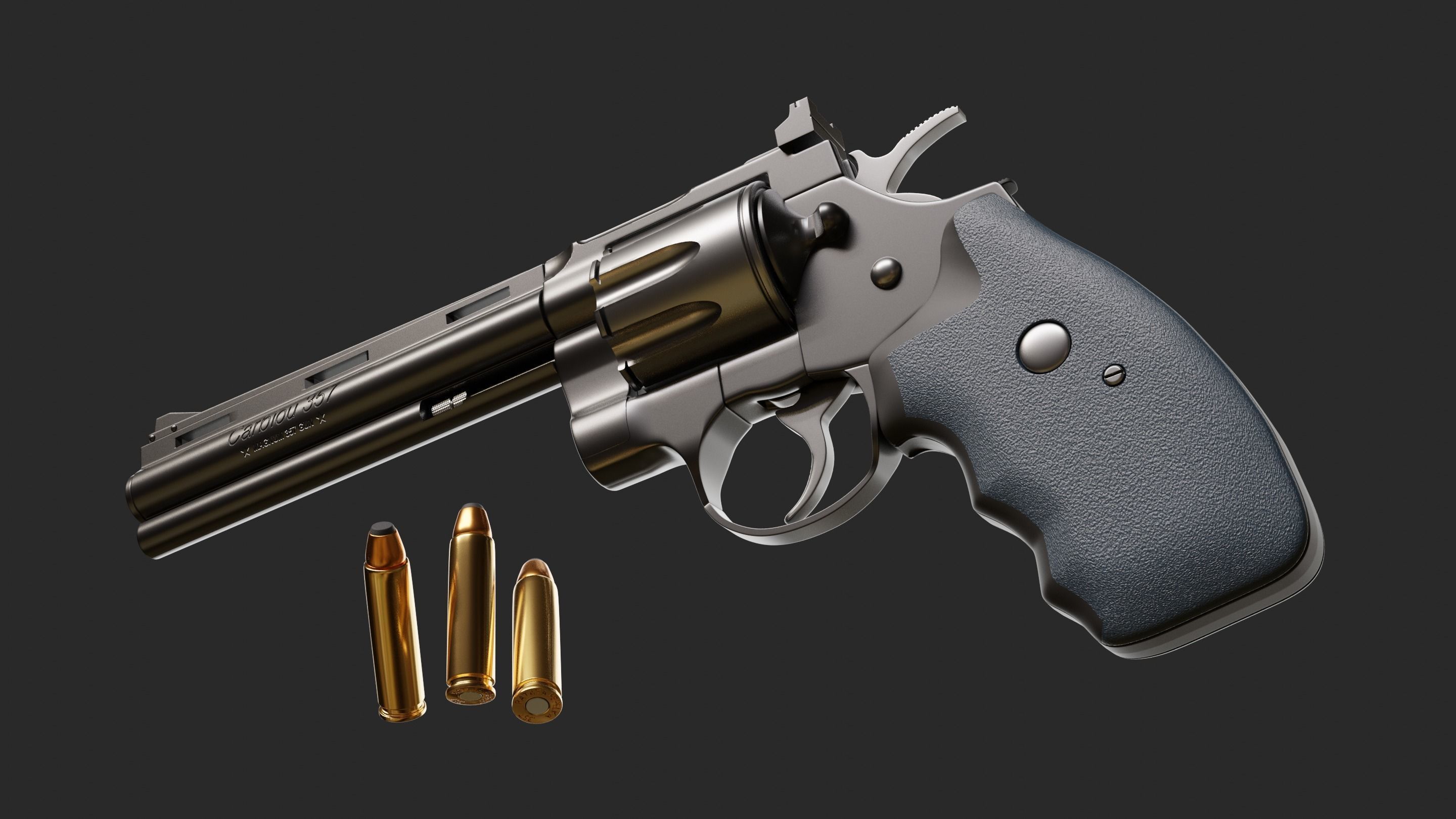 Colt Python Variant - Hpoly 3D model | CGTrader