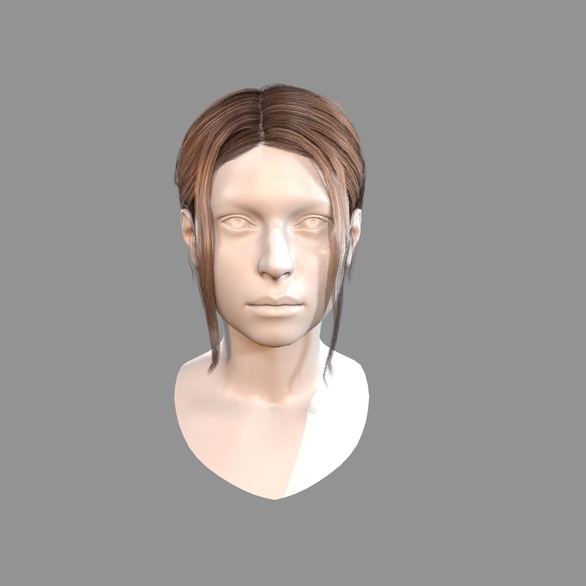 3D model Realtime Bun and Tail Hairstyle VR / AR / low-poly | CGTrader