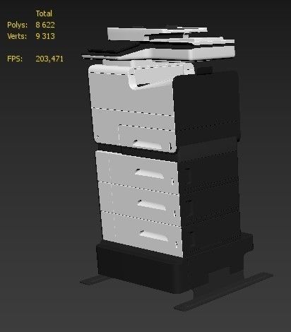 3D model Office printer HP PageWide Enterprise VR / AR / low-poly ...