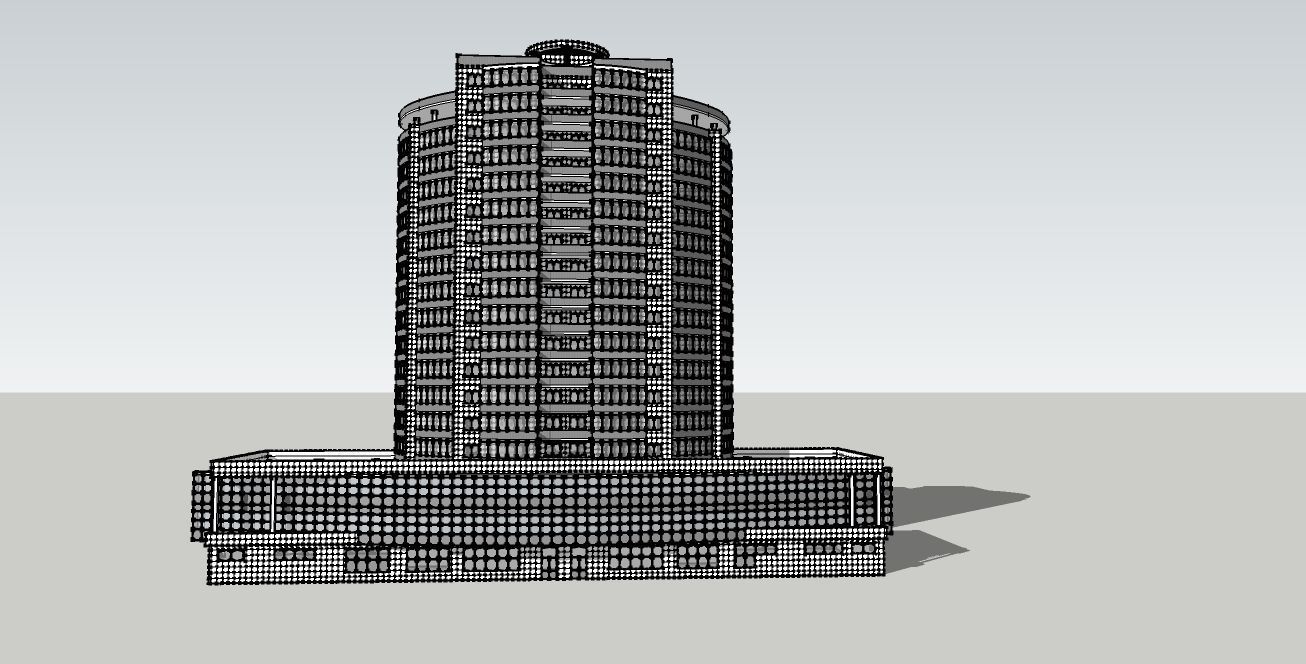 3d Model Detailed High Rise Building Complex Cgtrader