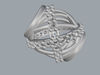 Pandora silver ring with diamonds 3D model 3D printable | CGTrader