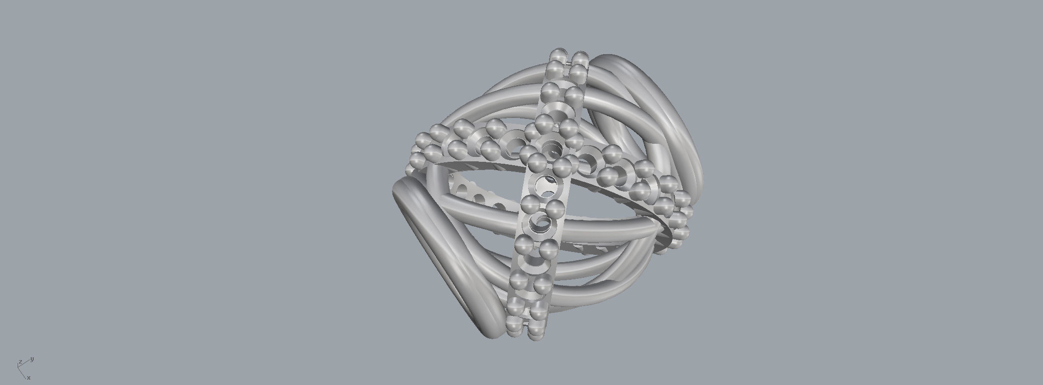 Pandora silver ring with diamonds 3D model 3D printable | CGTrader