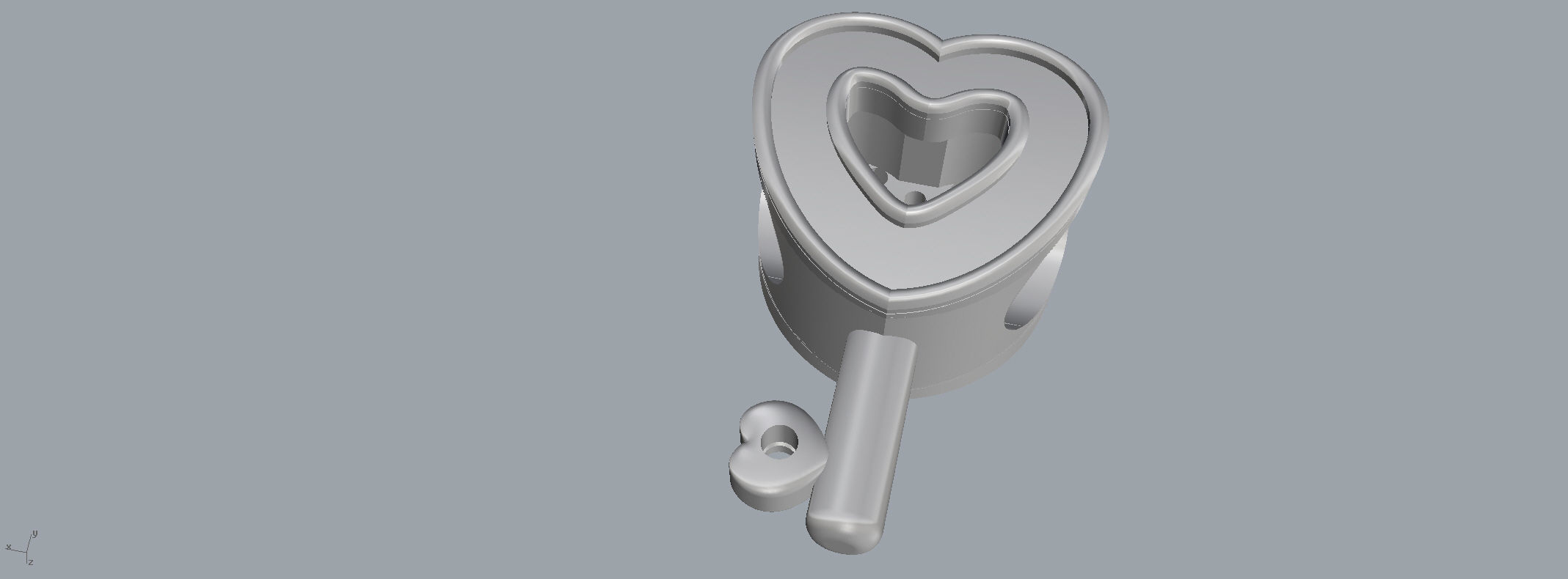 KEY HEART PANDORA 3D model 3D printable | CGTrader