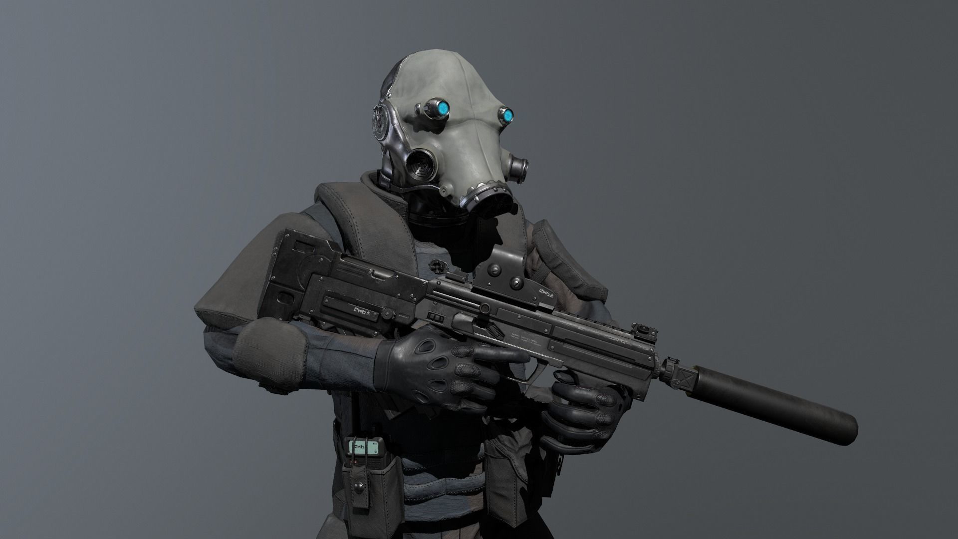 3D model Special forces skifi soldier VR / AR / low-poly rigged ...