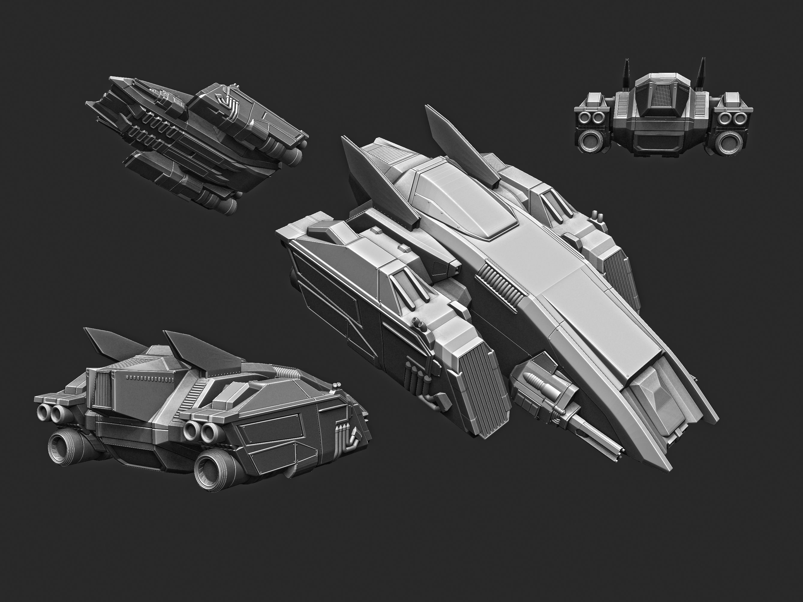 Spaceship 3D model 3D printable | CGTrader