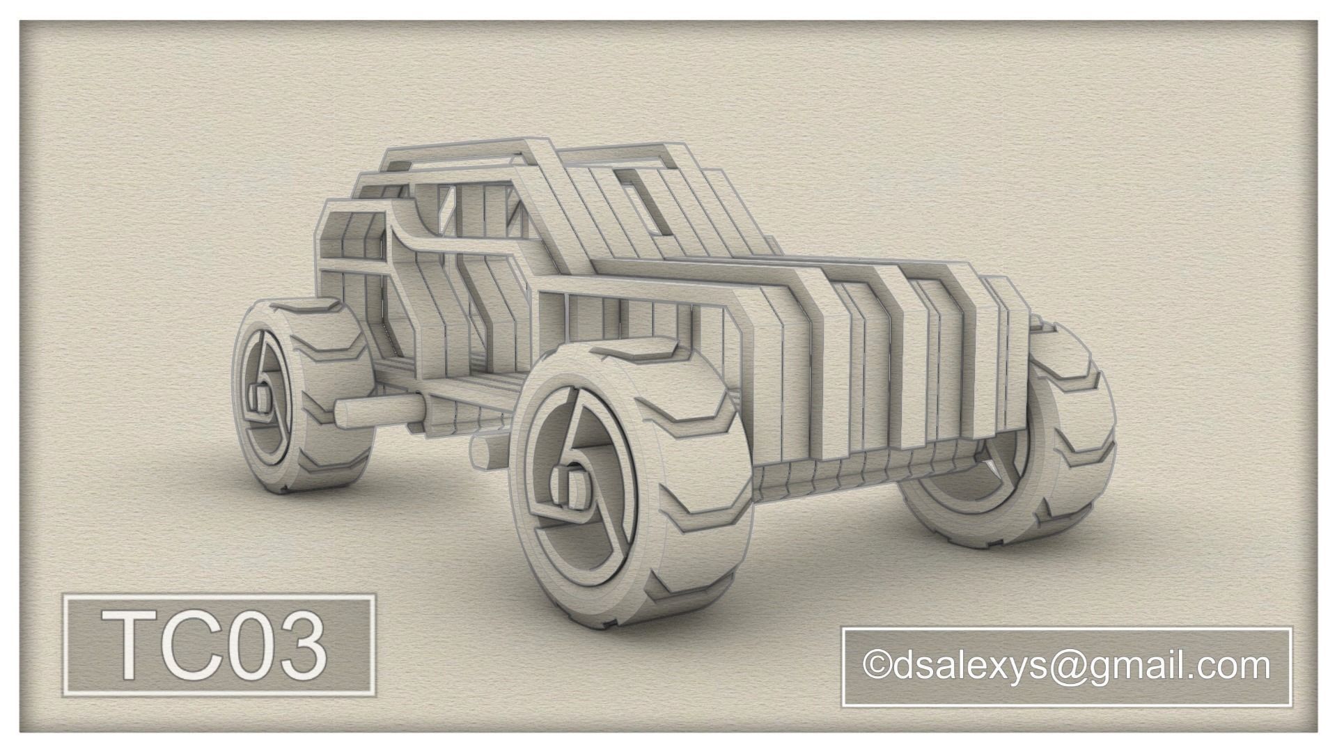 3d Printed Toy Car Kit 3D model | CGTrader
