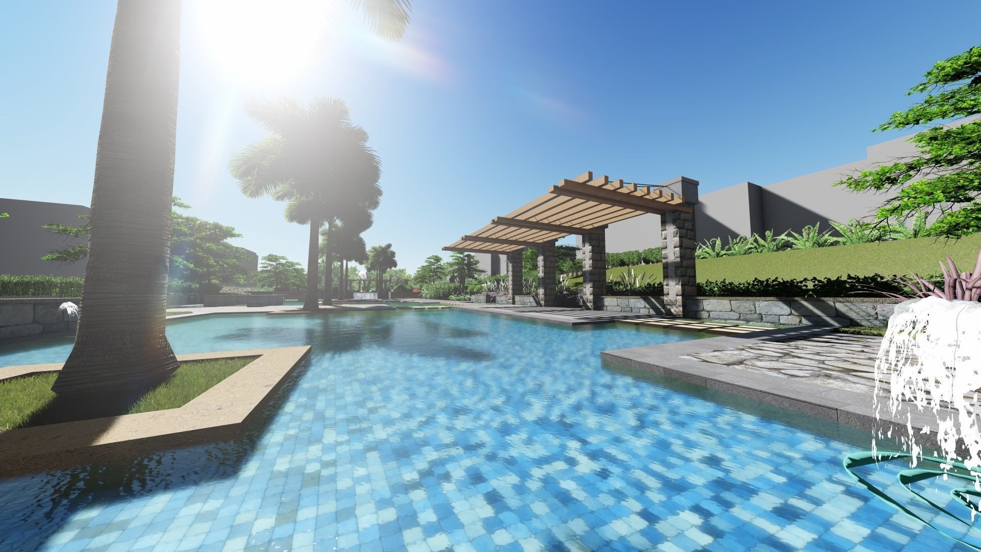 Revit Park Design 3D model animated | CGTrader