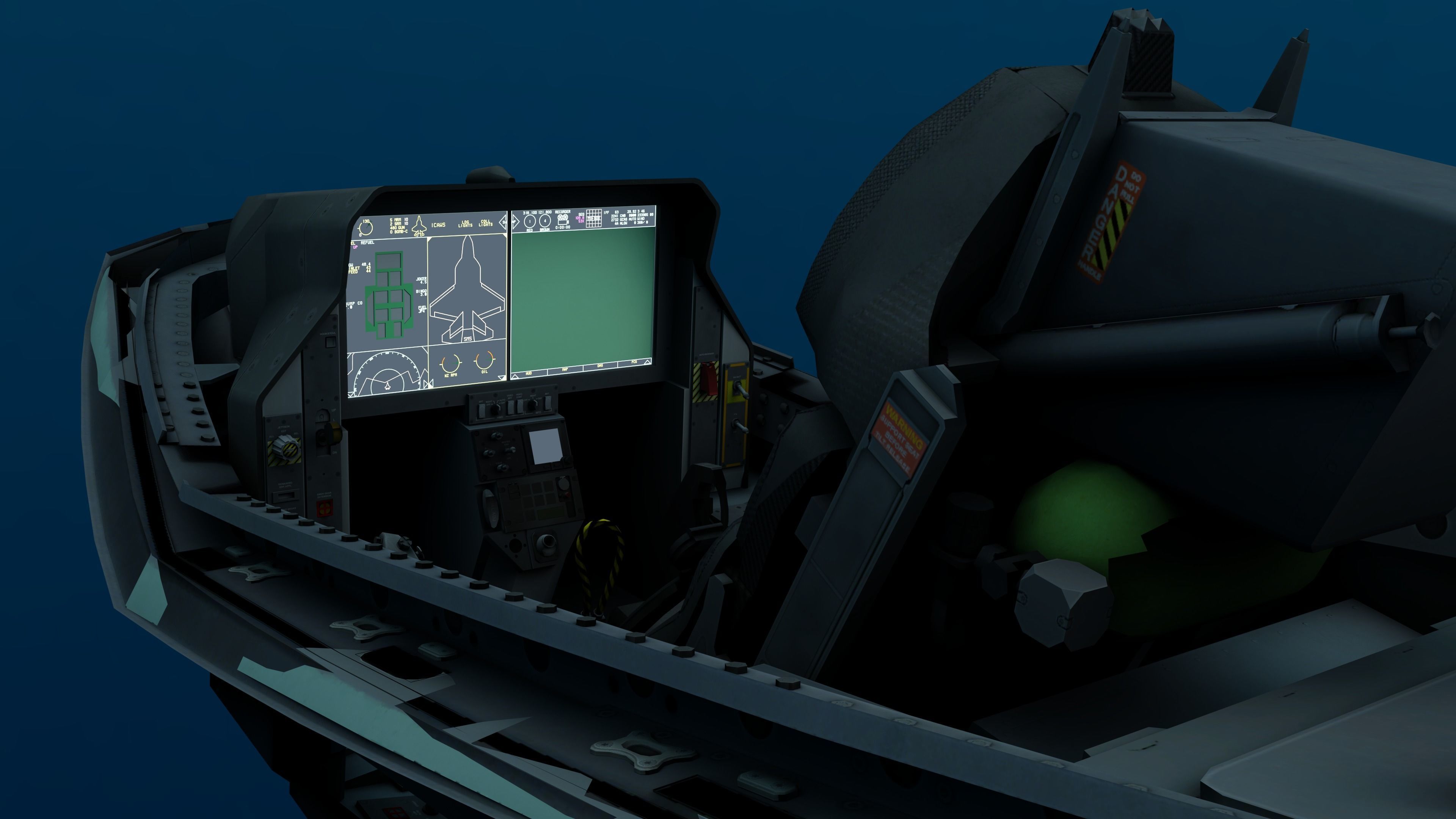 3D model F-35 Cockpit VR / AR / low-poly | CGTrader