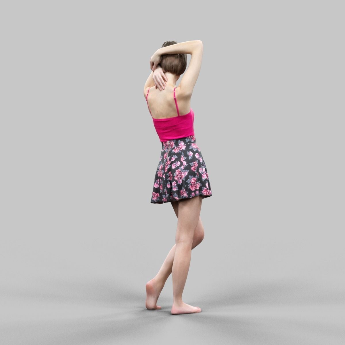 3D model Beautiful Girl Posing VR / AR / low-poly | CGTrader