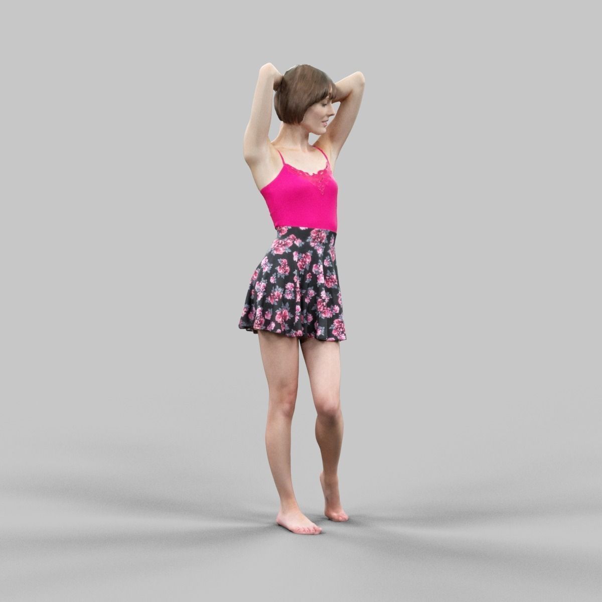 3D model Beautiful Girl Posing VR / AR / low-poly | CGTrader