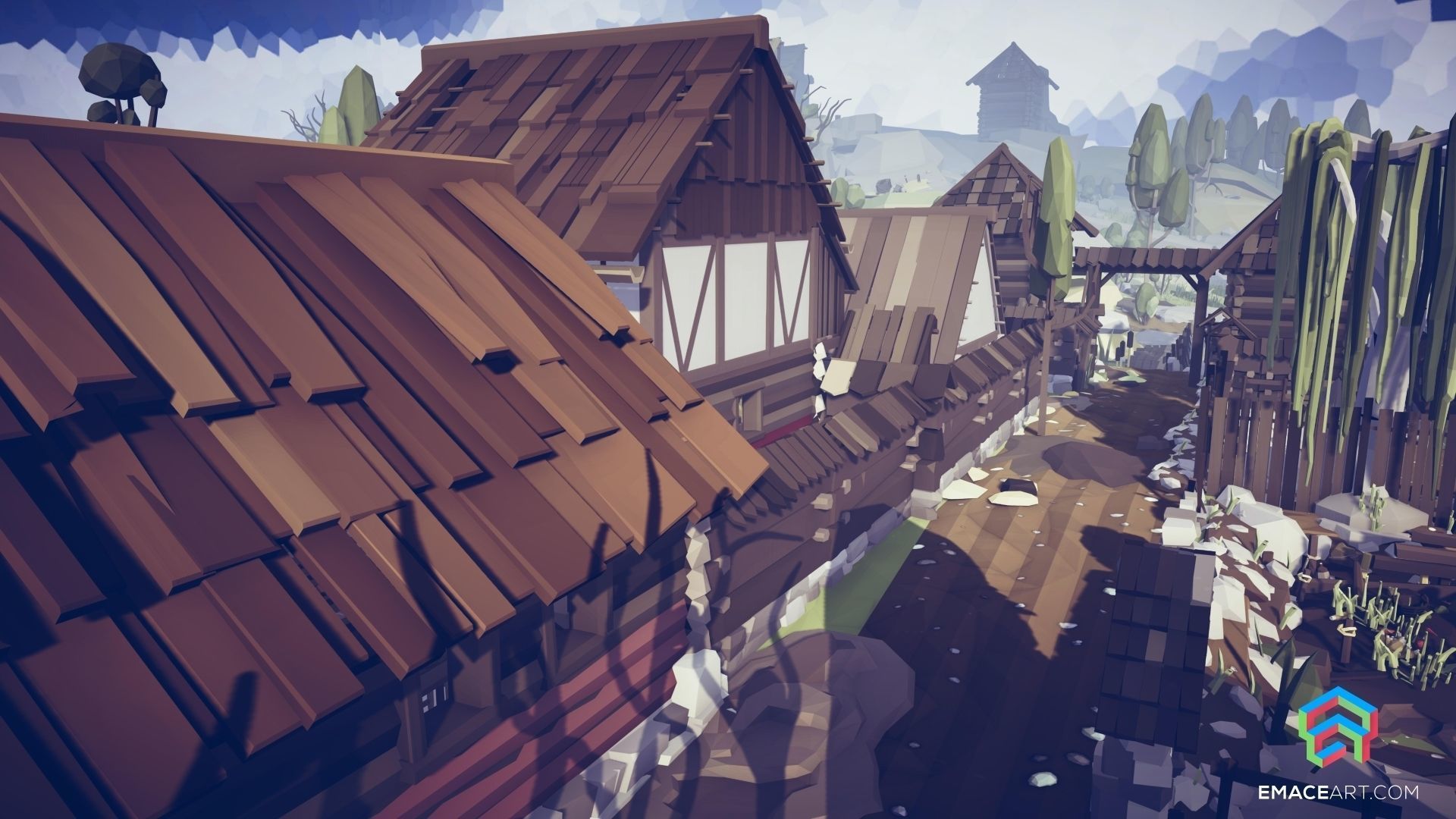 Free Fantasy Medieval Town Props Pack free VR / AR / low-poly 3D model ...