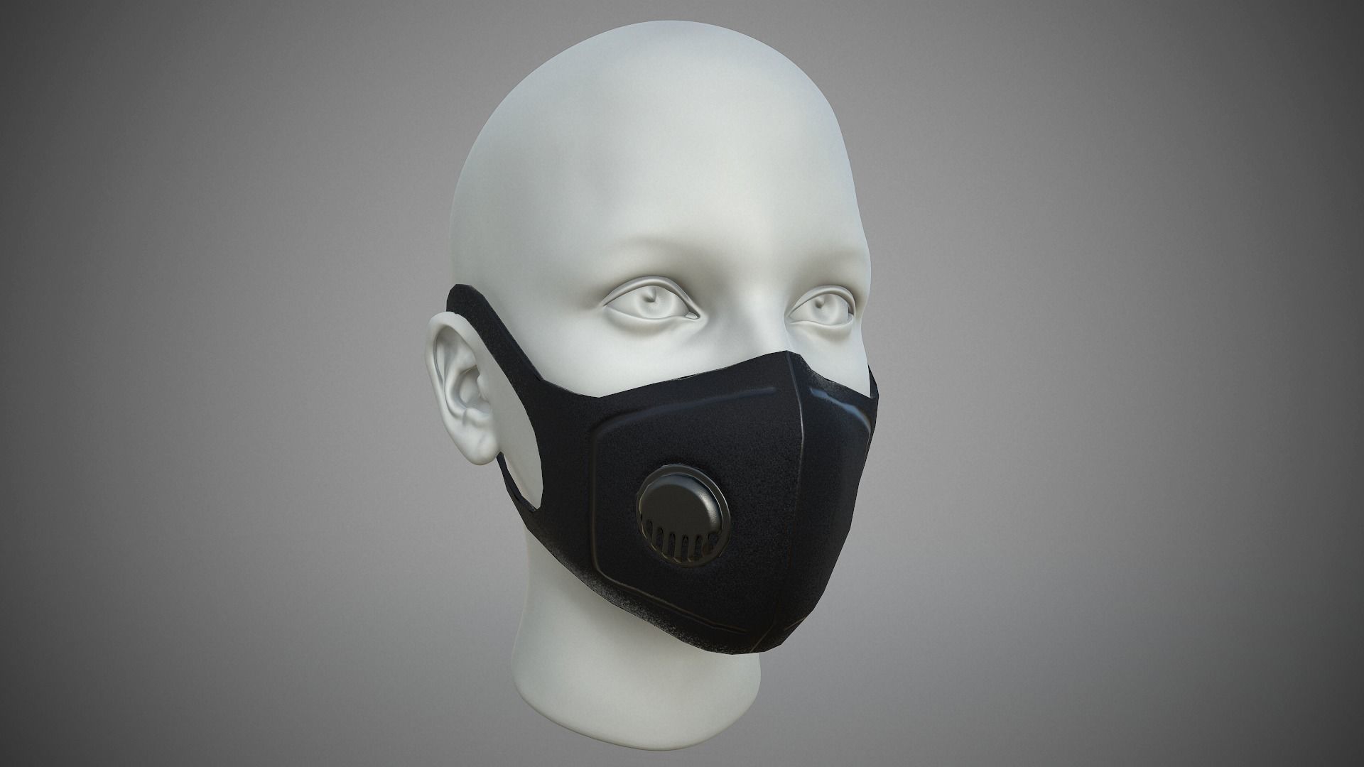 3D model Black Medical Face Mask VR / AR / low-poly | CGTrader