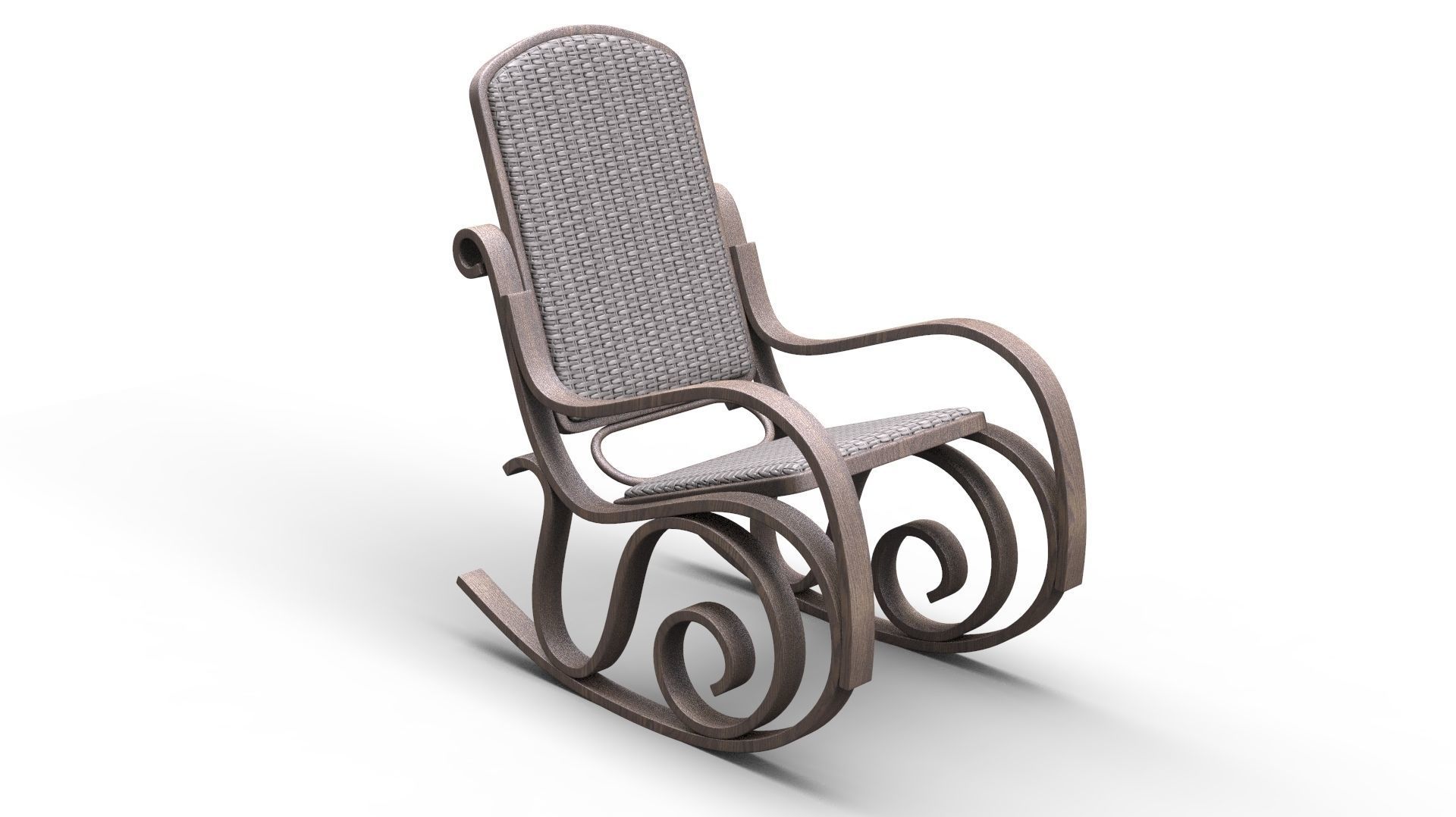 rocking chair obj stl max 2018 3D model MAX OBJ 3DS FBX