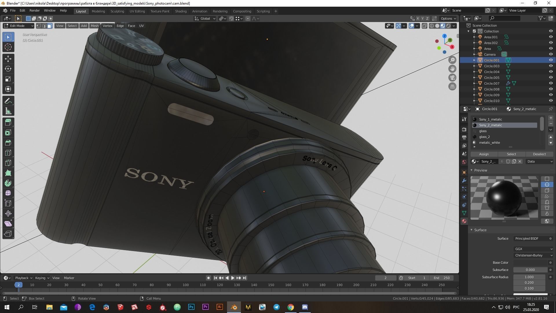 3D model Low-poly Photorealistic sony camera VR / AR / low-poly | CGTrader