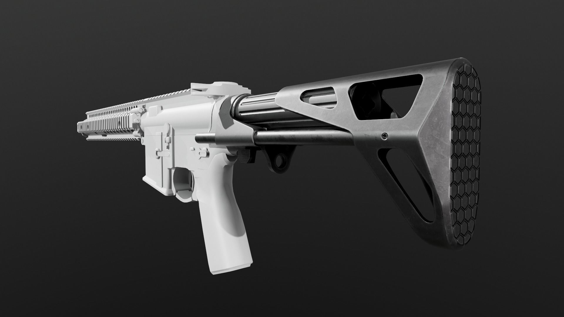 3D model Maxim Defense CQB7 AR15 Collapsible Buttstock VR / AR / low ...