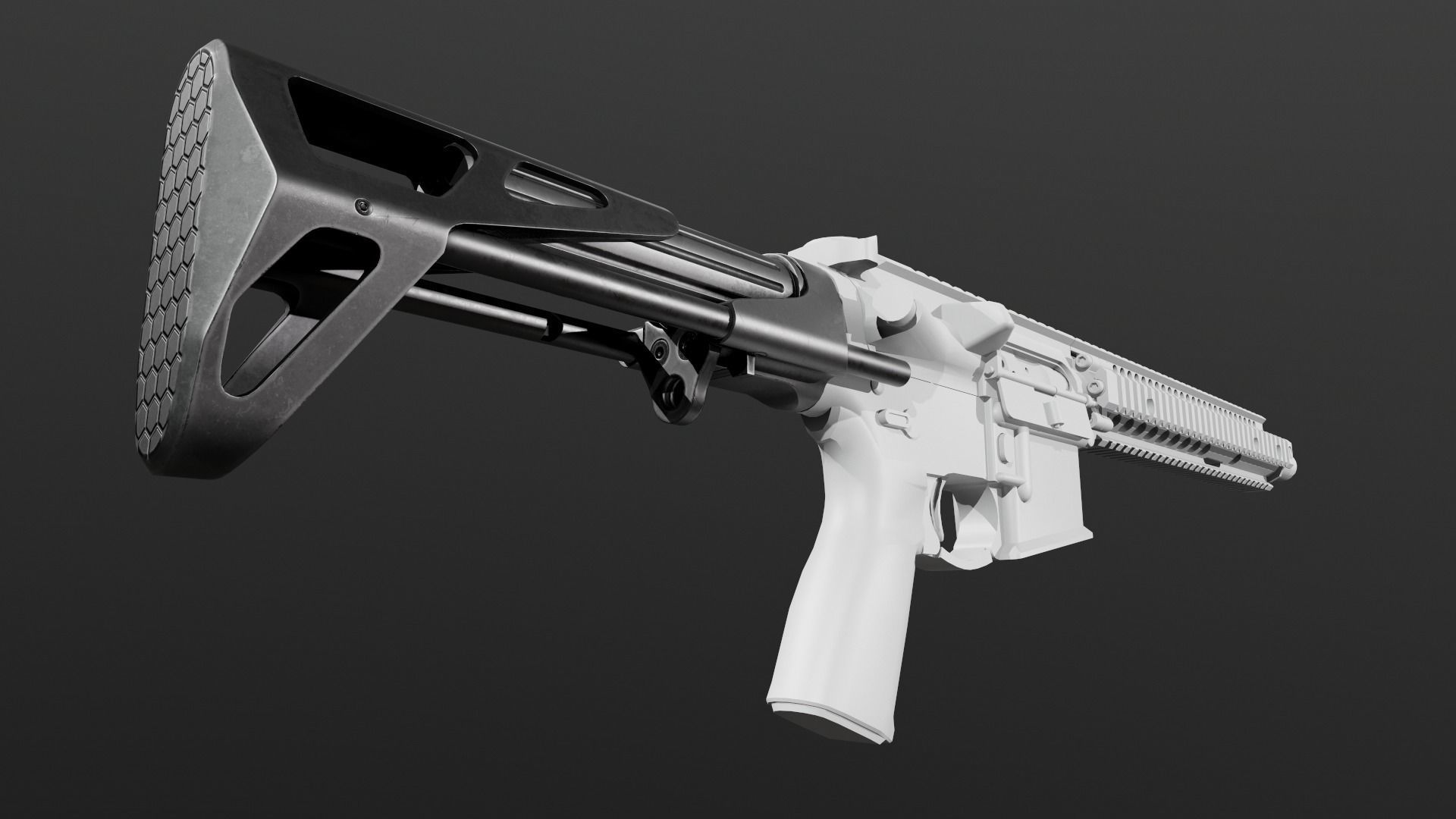 3D model Maxim Defense CQB7 AR15 Collapsible Buttstock VR / AR / low ...