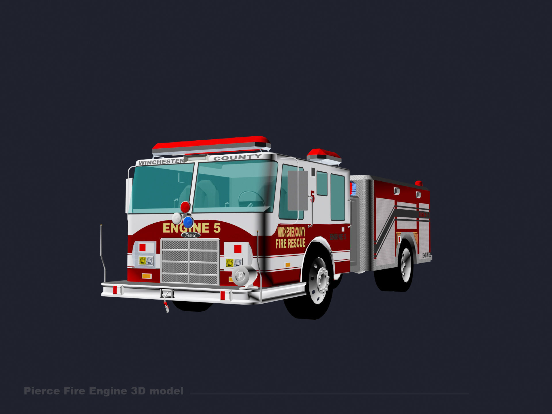 Pierce Fire Engine 3D model | CGTrader