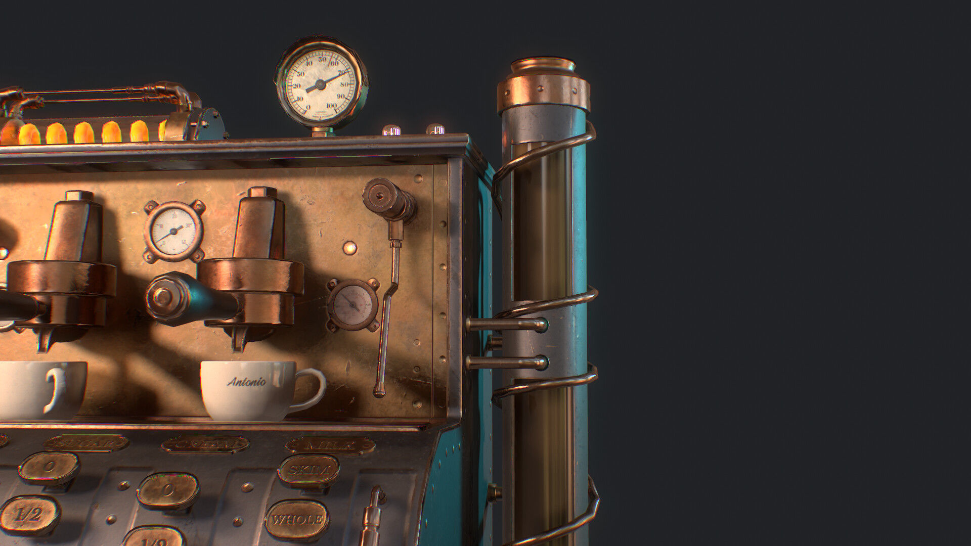 Vintage Espresso Machine 3D model 3D model | CGTrader
