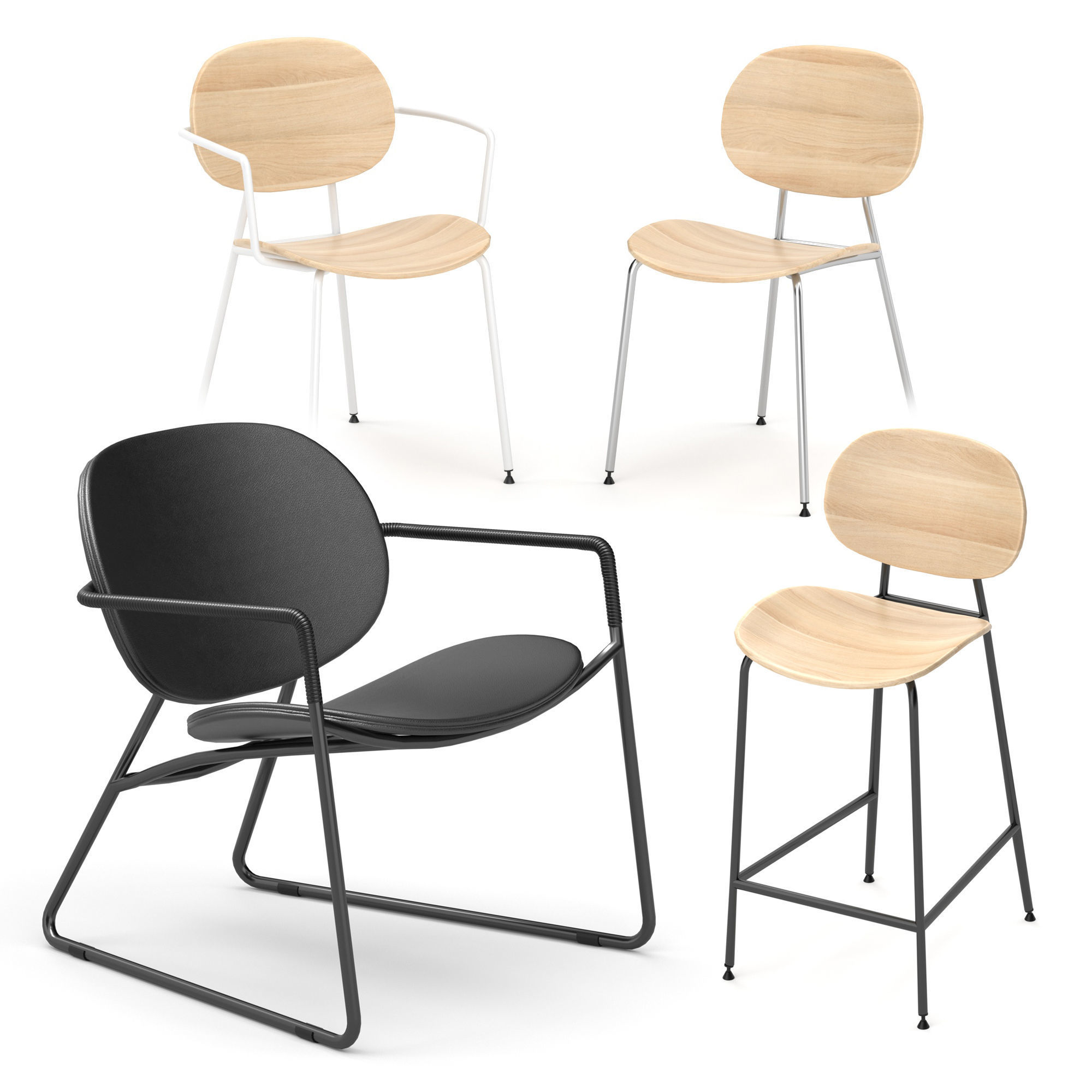 Infiniti chair tondina 3D model | CGTrader