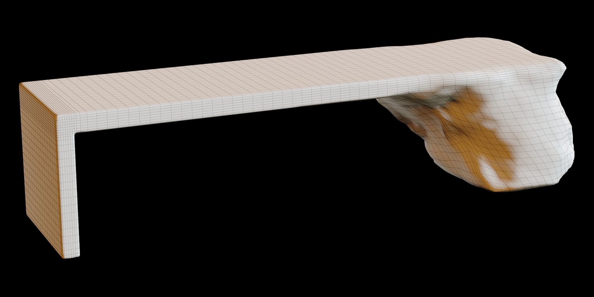 concrete rock sculptural bench free 3D model | CGTrader