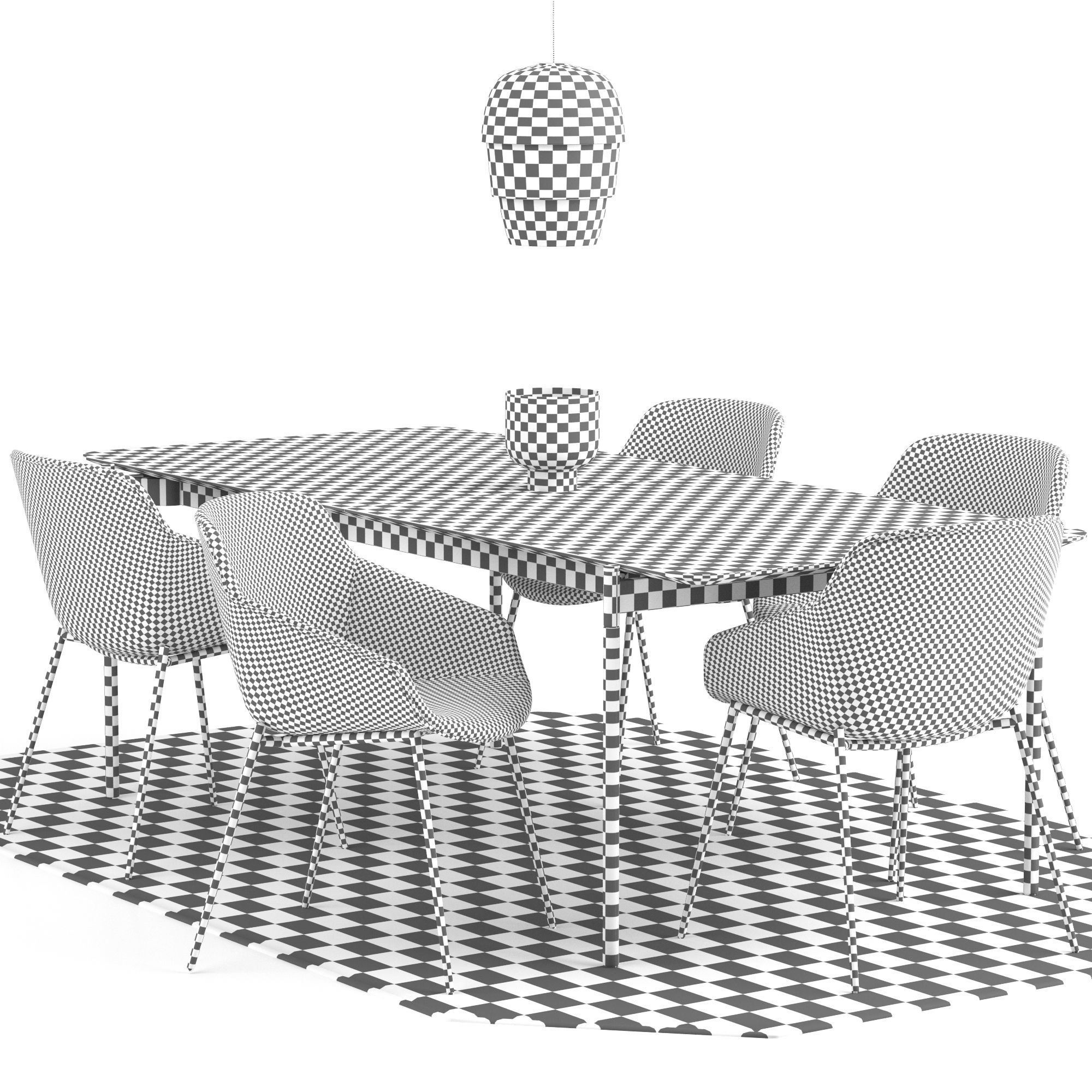 Boconcept - Vienna Chair Augusta Table 3D model | CGTrader