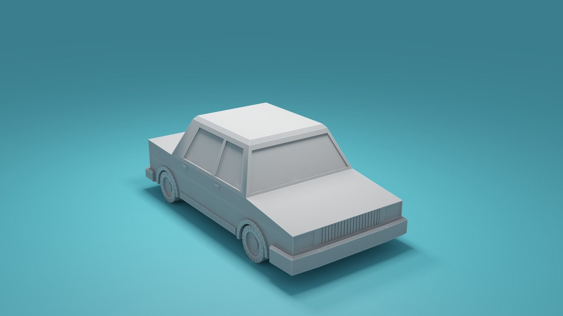 3D model Low-poly car 3d model - Cartoon car VR / AR / low-poly | CGTrader