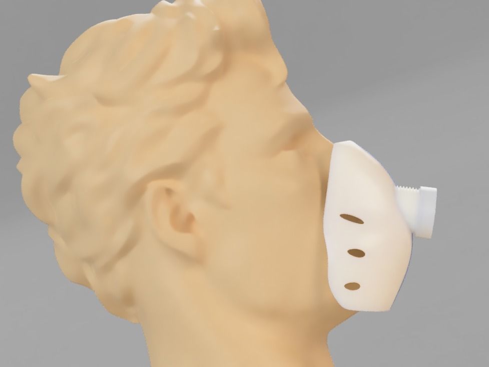 Mascherina-COVID-19 plastic mask free 3D model 3D printable | CGTrader