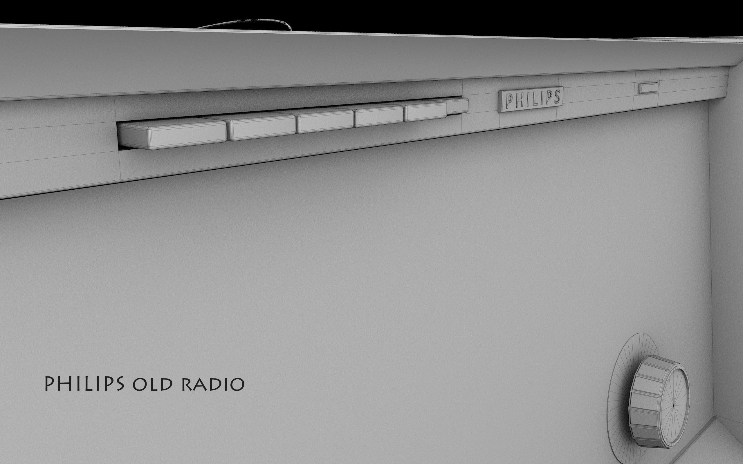 3D model Vintage Philips Radio VR / AR / low-poly | CGTrader