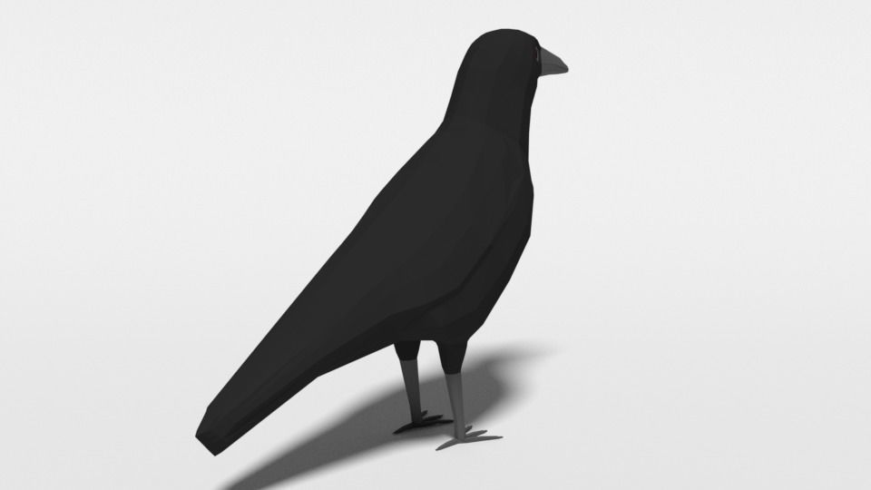 3D model Low Poly Cartoon Crow VR / AR / low-poly | CGTrader