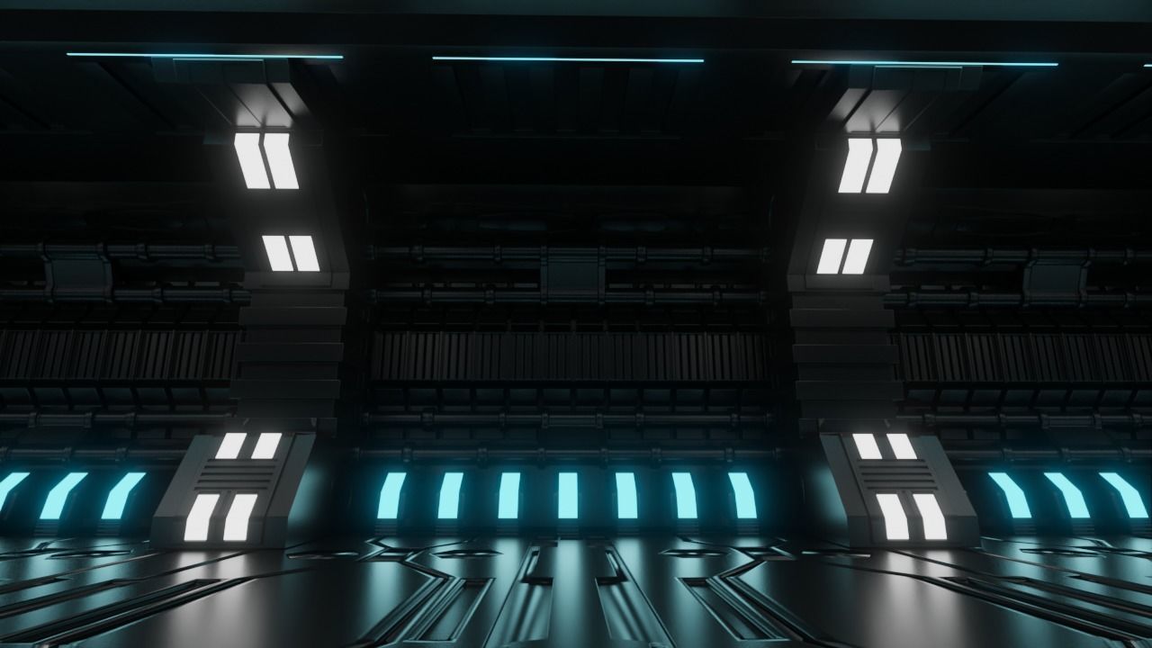 scifi alien room 3D model | CGTrader