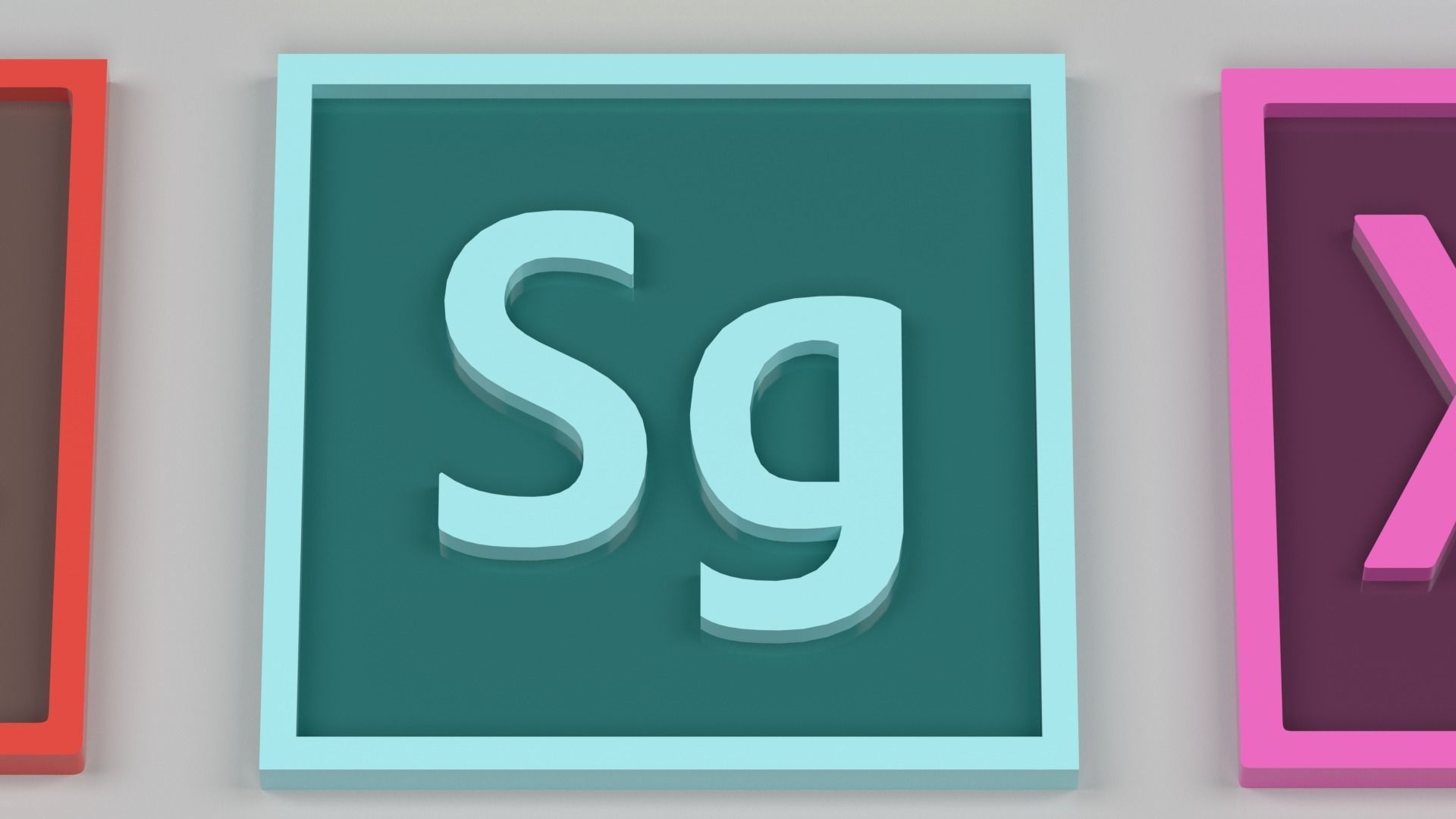 Adobe Icon or Logo pack 2 3D model | CGTrader