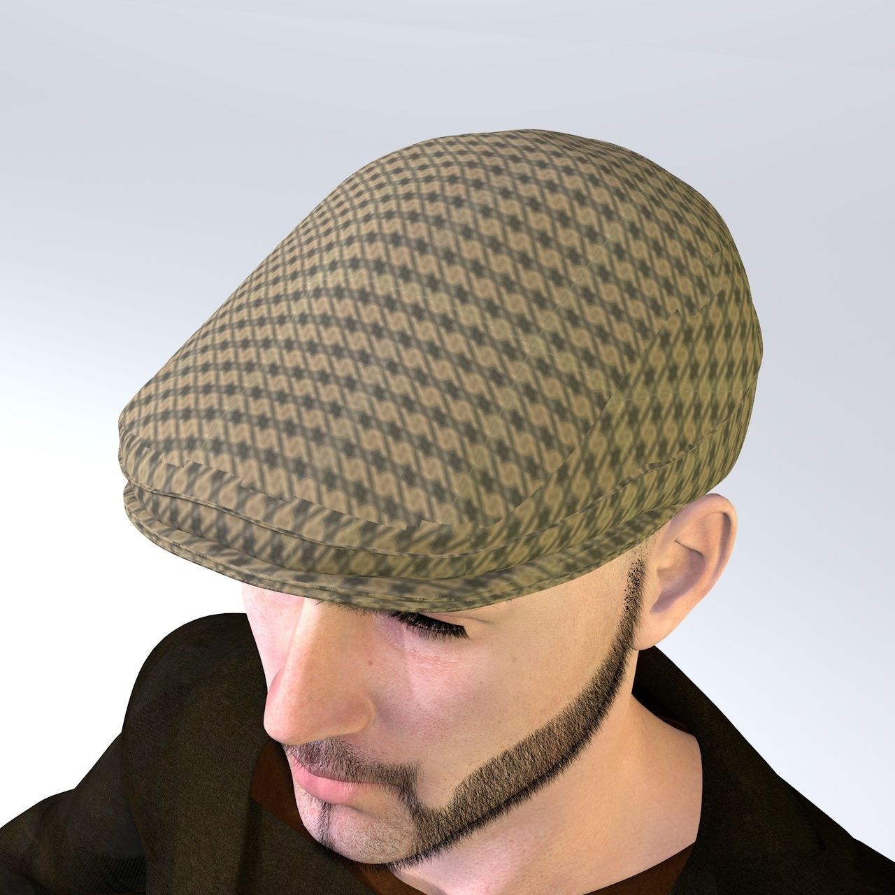 3D model English Tweed Flat Cap Package VR / AR / low-poly | CGTrader