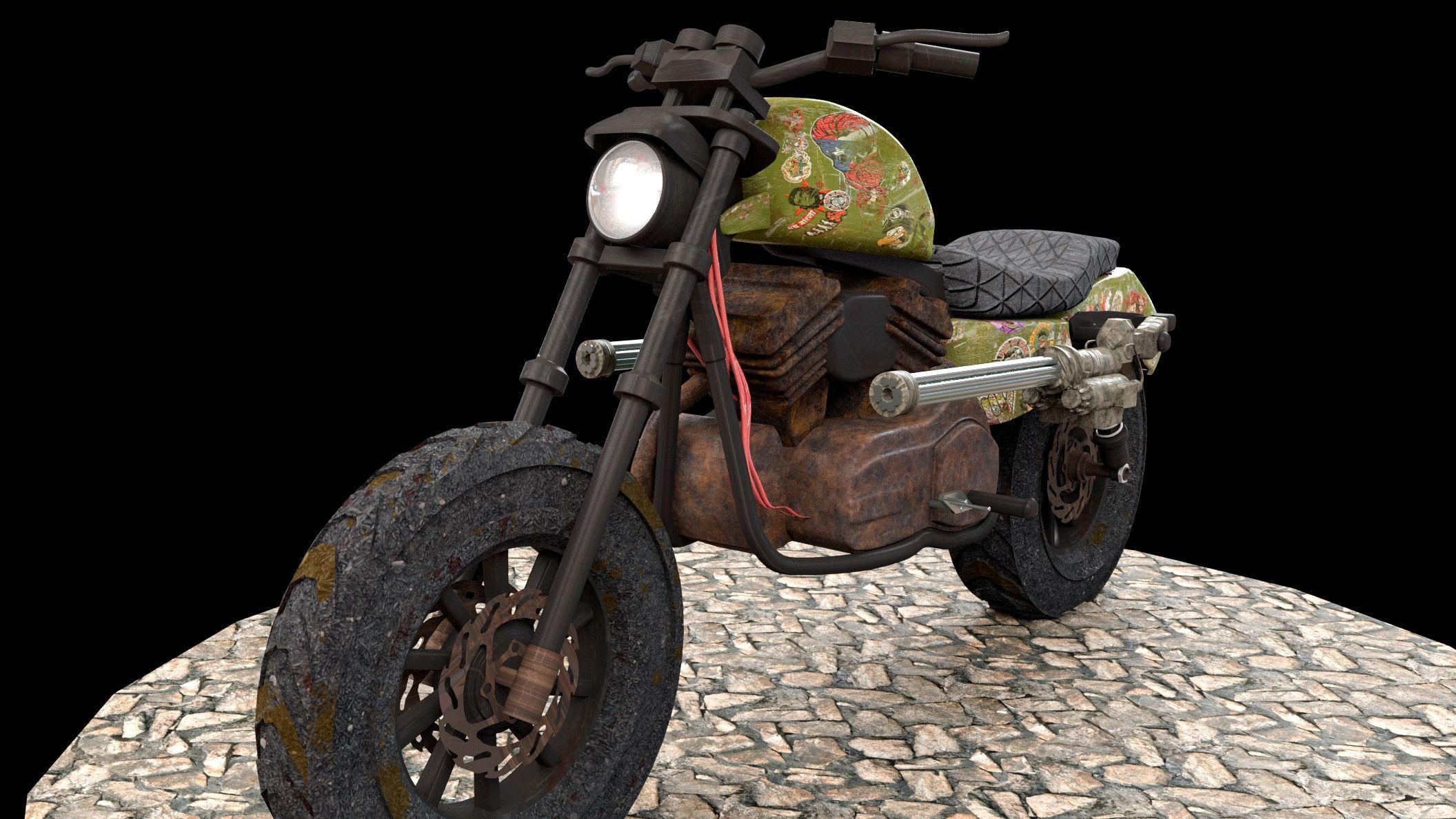 War Bike Punch 3D model | CGTrader