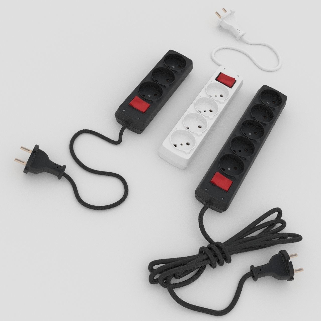 Extension cord 3D model | CGTrader
