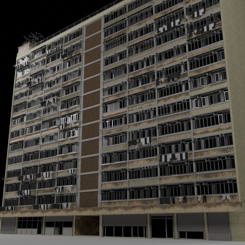 Dystopian Building Set 1 3D model | CGTrader