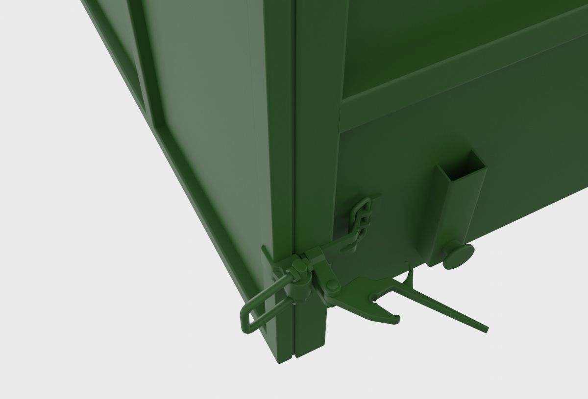 3D model Steel dumpster 10 cubic meters with open top VR / AR / low ...